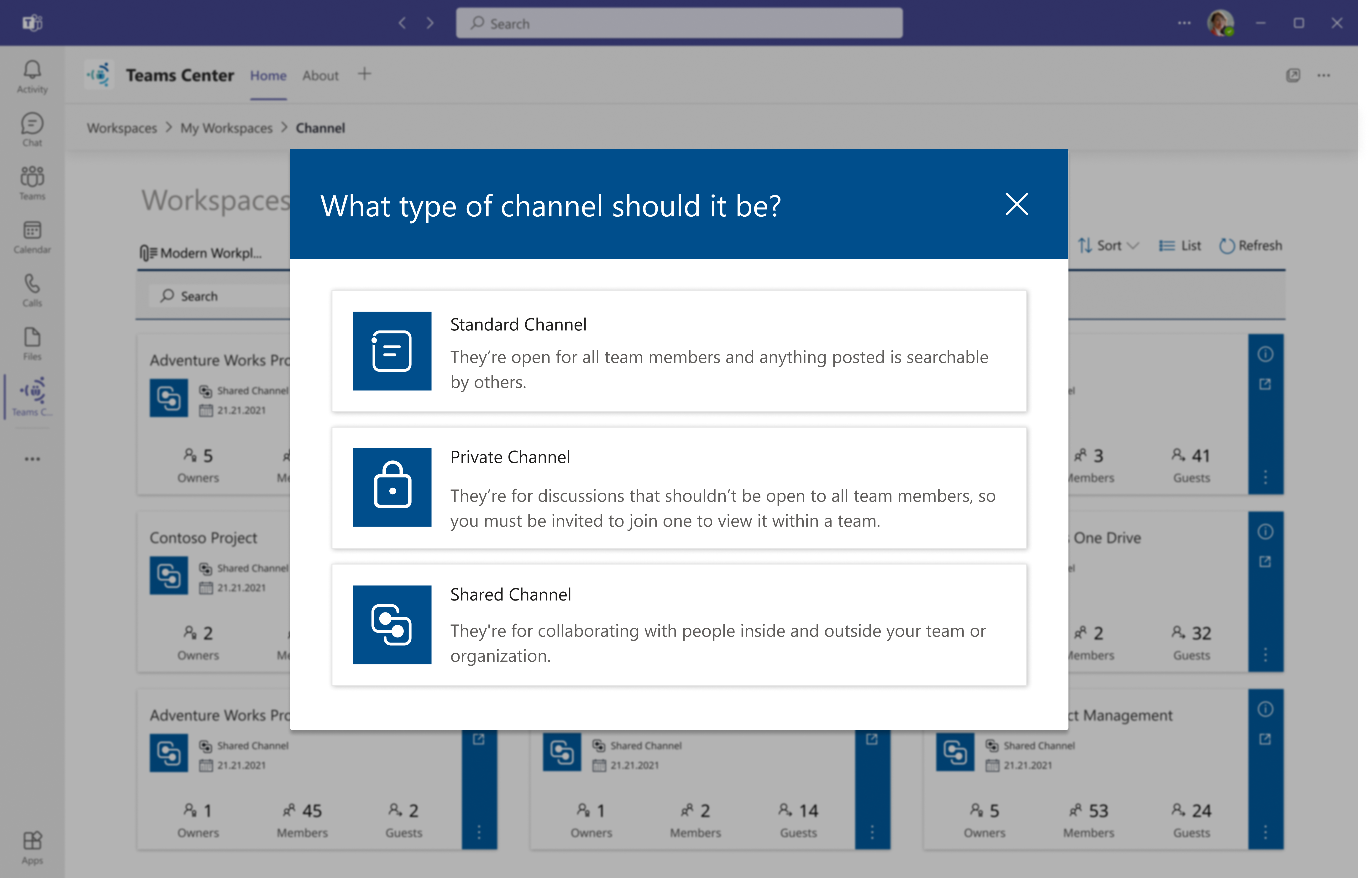 Teams Center Channel Management Add-On